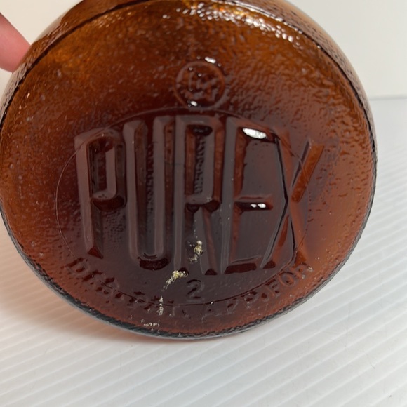 purex | Other | Purex Clorox Bottle Vintage Brown Glass Finger Loop ...